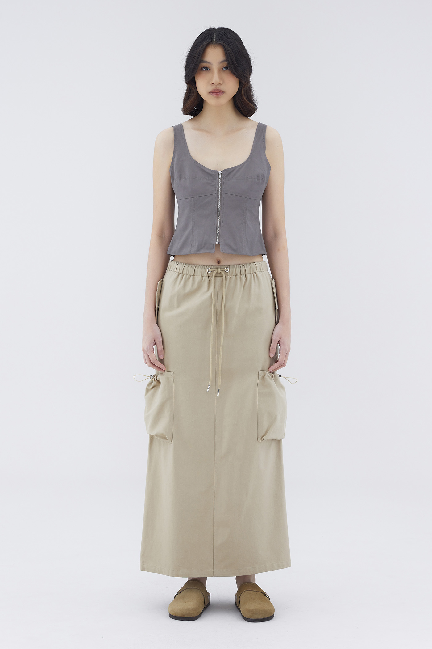 Gerai Front-Zip Fitted Top | The Editor's Market