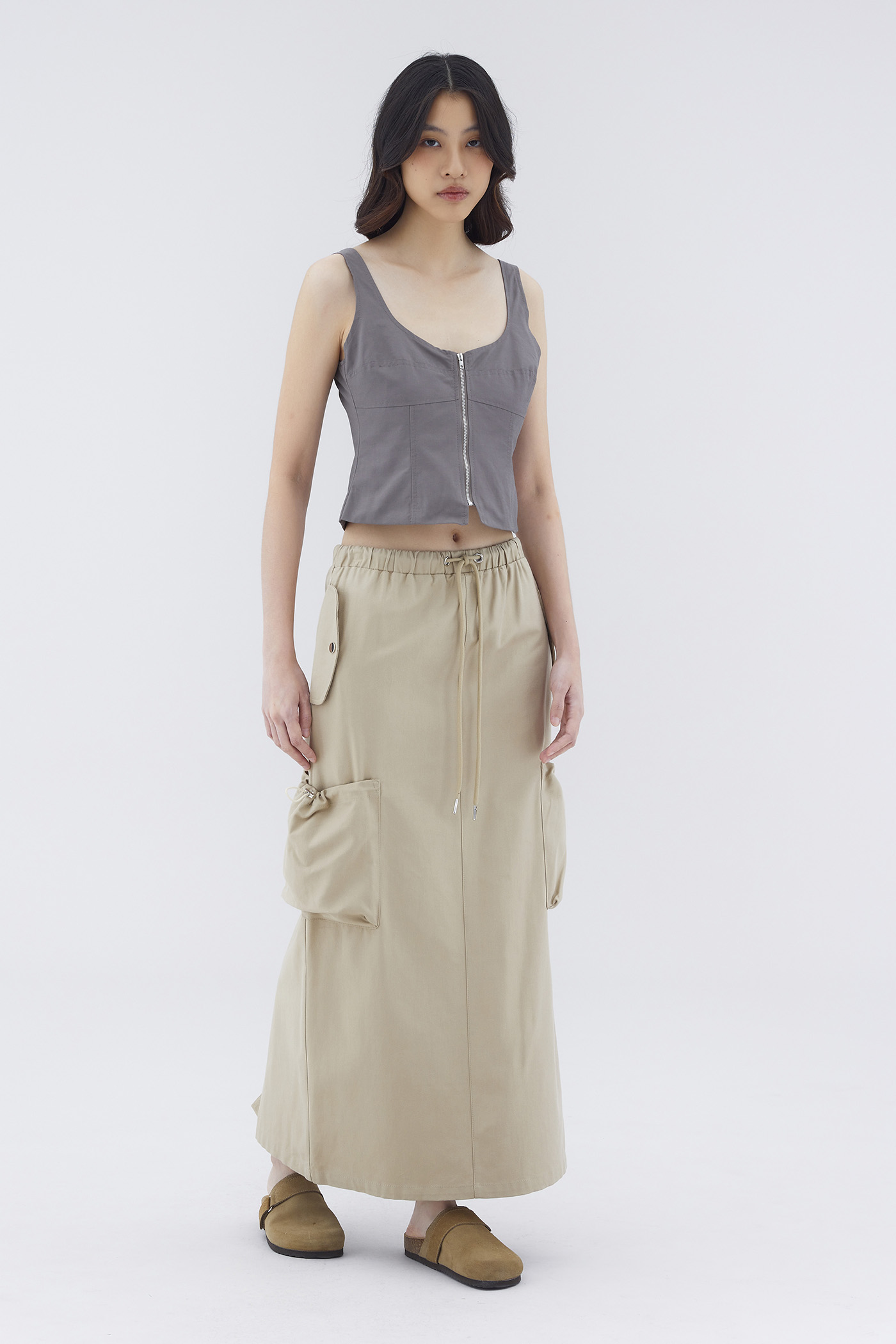 Gerai Front-Zip Fitted Top | The Editor's Market