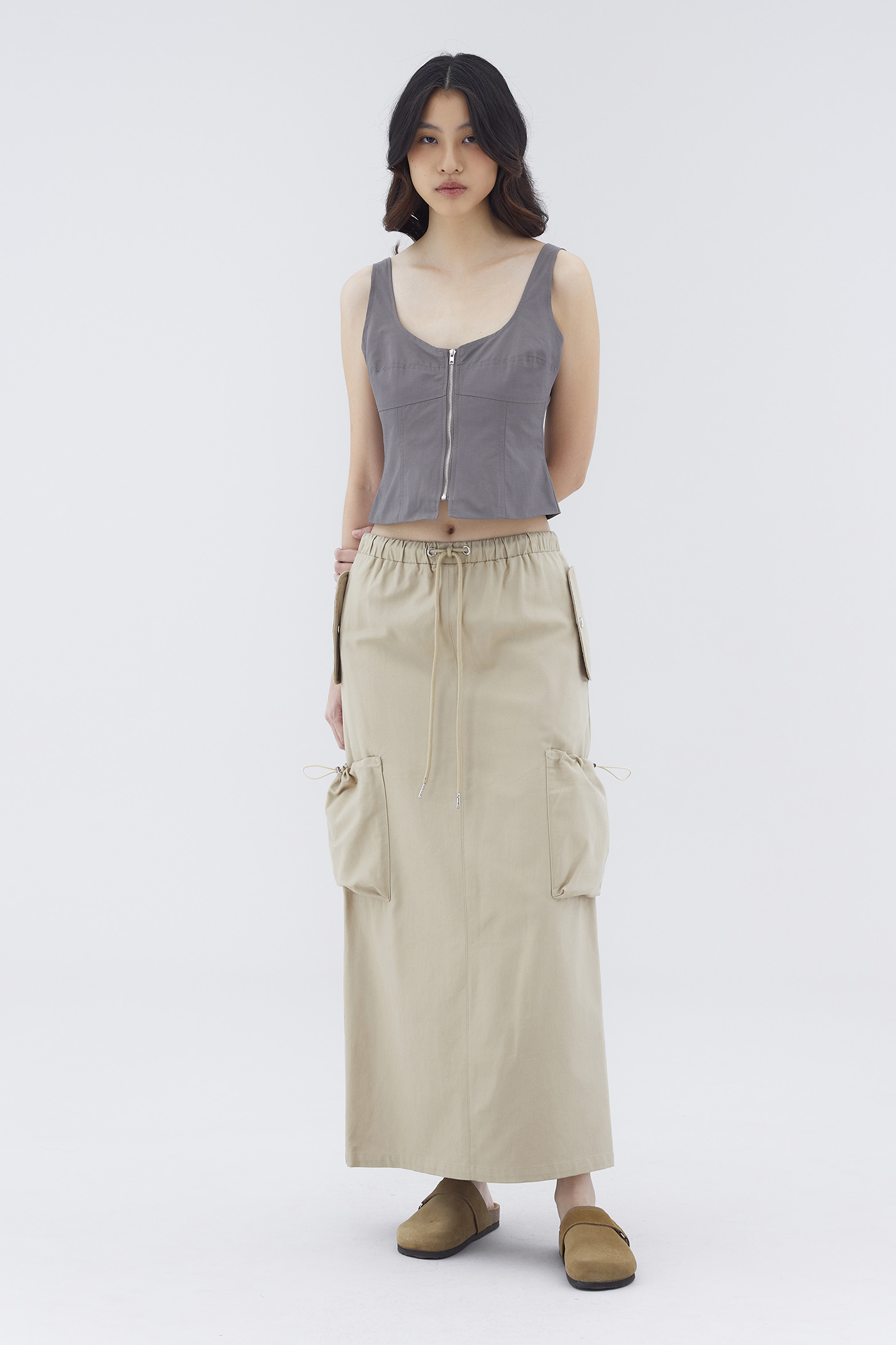 Gerai Front-Zip Fitted Top | The Editor's Market