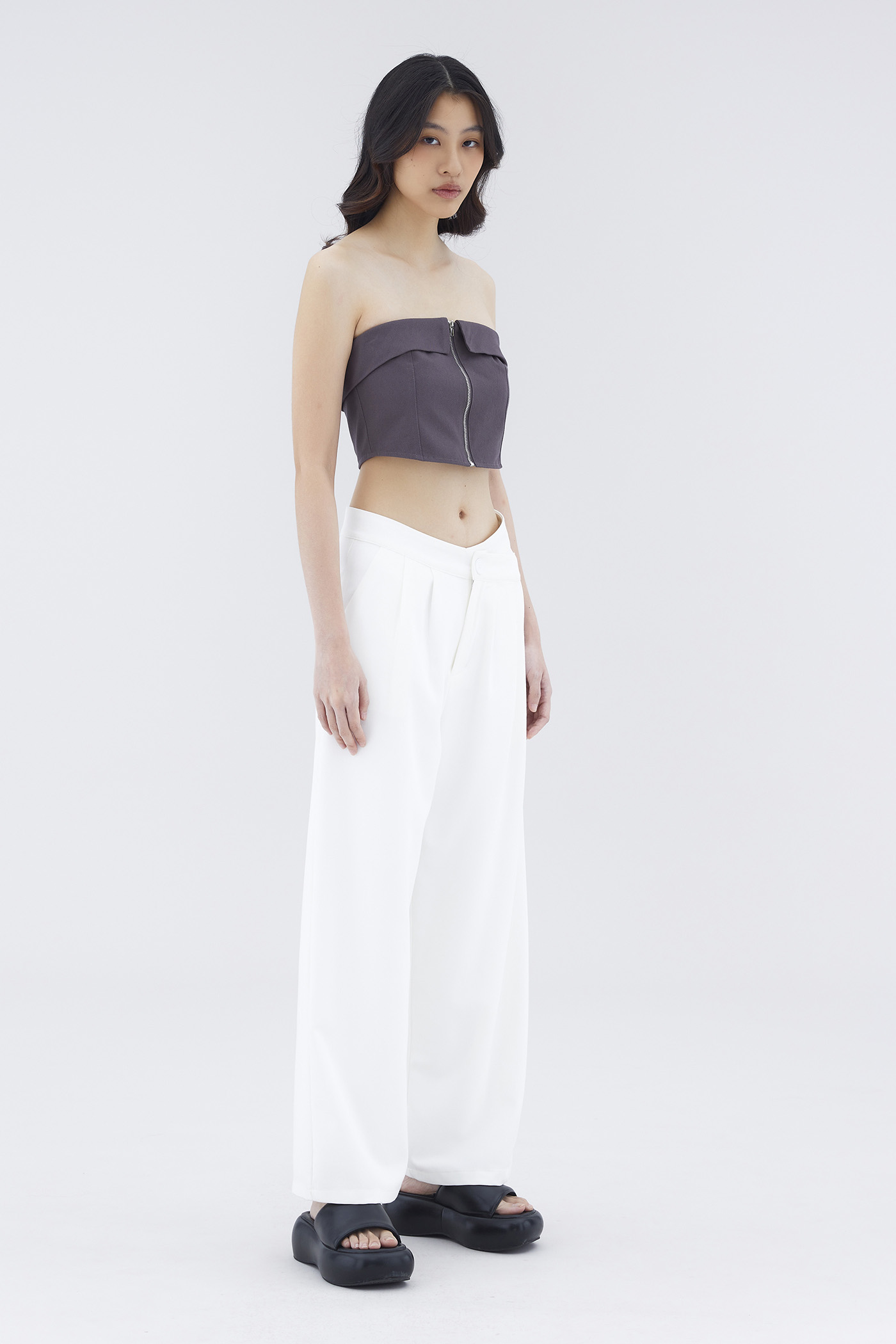 Meleny Zip Tube Top | The Editor's Market