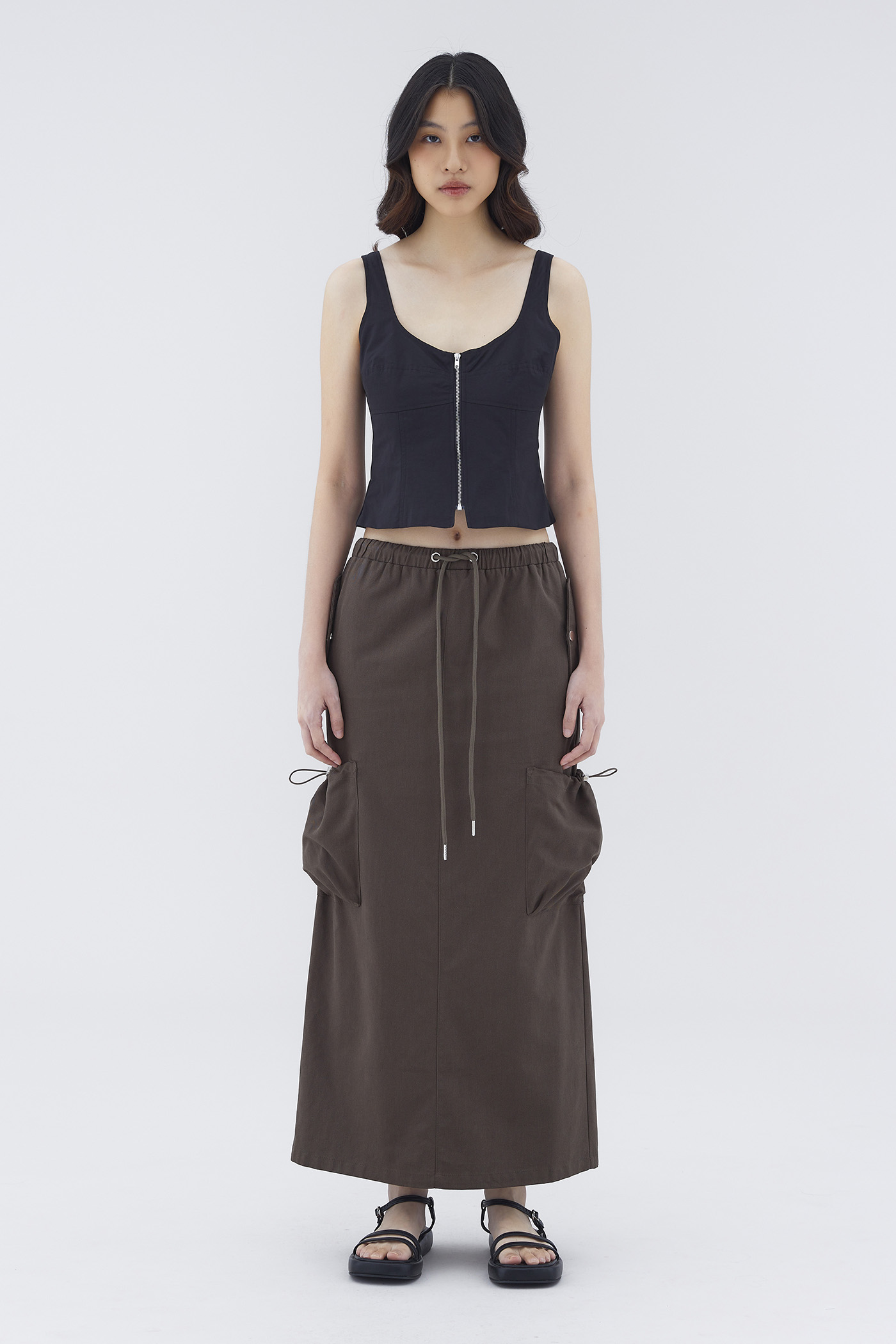 Gerai Front-Zip Fitted Top | The Editor's Market