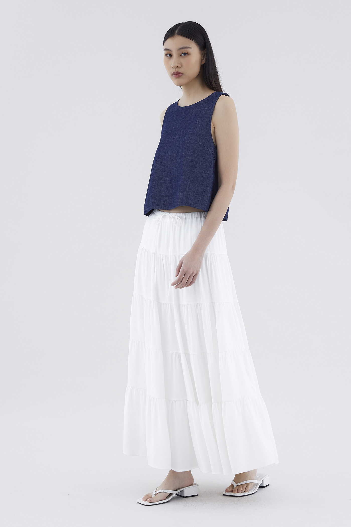 Elyra Denim Shift Top | The Editor's Market