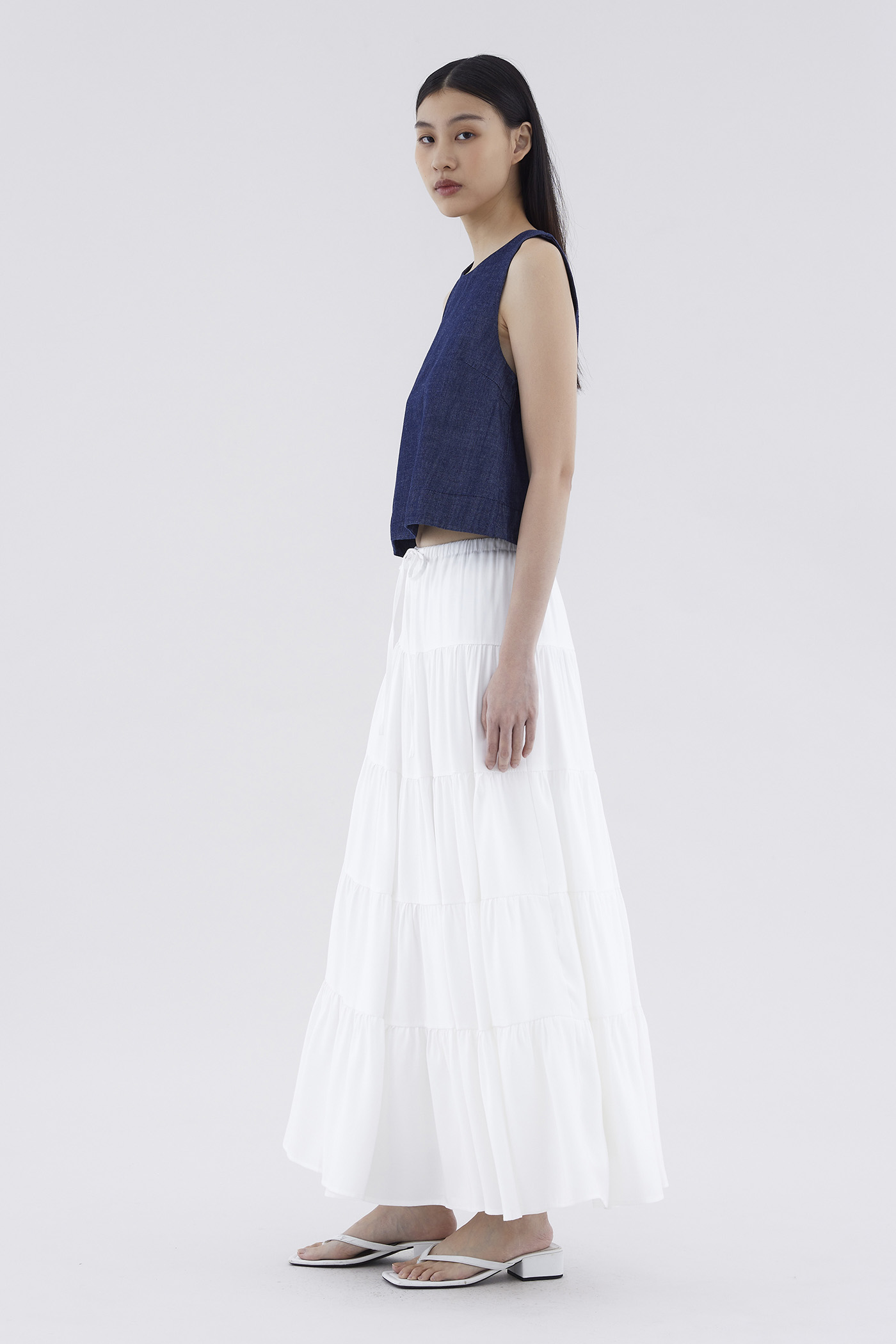 Elyra Denim Shift Top | The Editor's Market